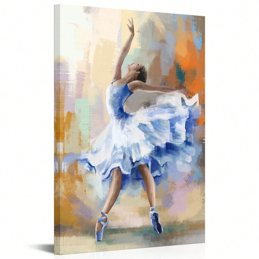 Ballet Dancer Canvas Wall Art Print, Woman Dancing Picture, 24x36 ...