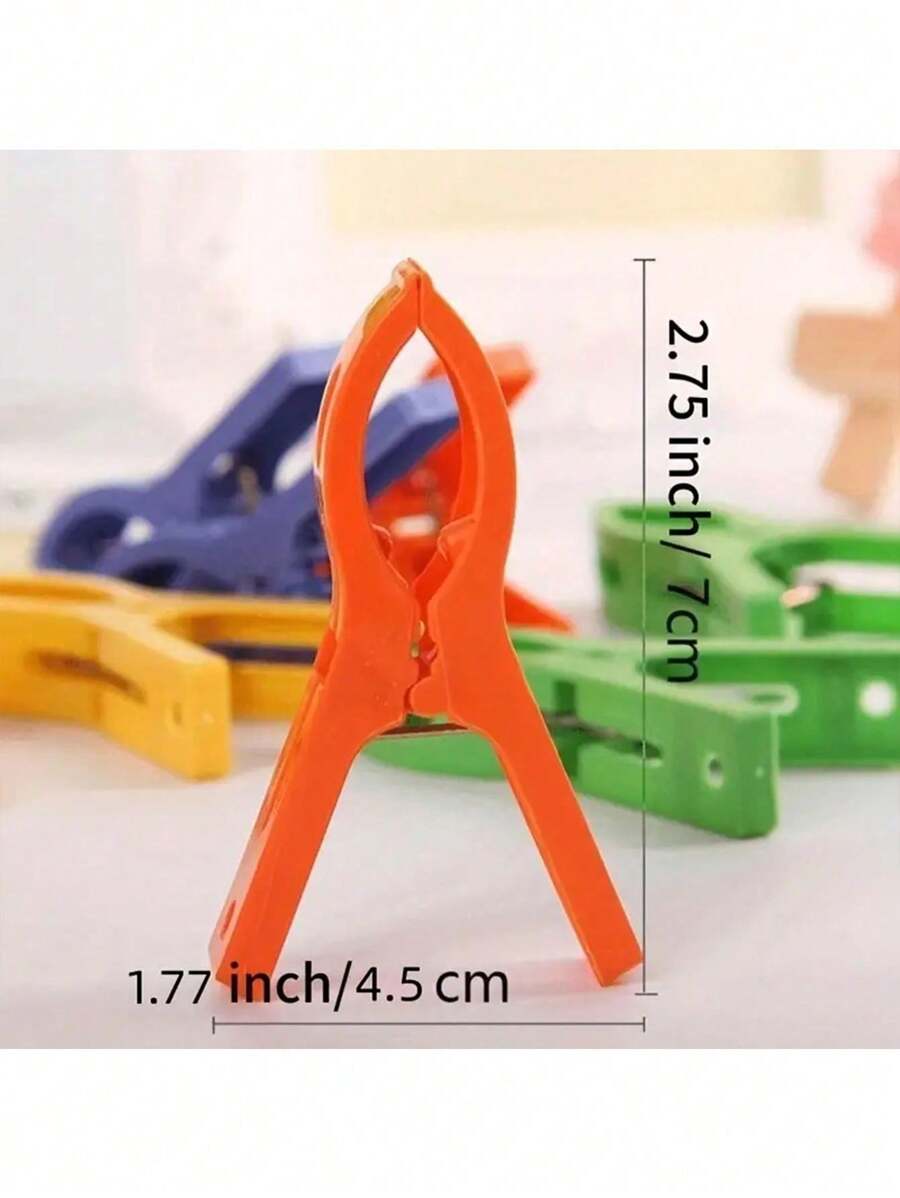 8pcs Super Large Plastic Clothes Clips - Windproof, Heavy Duty Beach ...