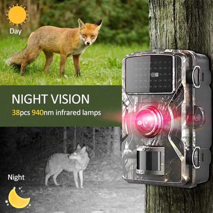 High-Resolution Hunting Trail Camera With Night Vision And Motion ...