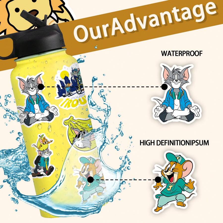 40PCS Warner Bros. Officially Licensed Cartoon Anime Stickers, Cute Cat ...