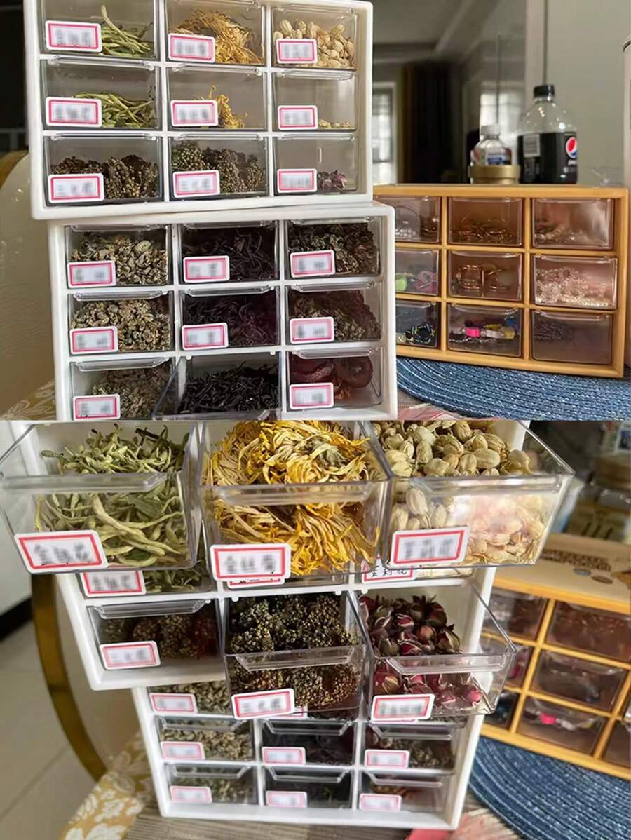 1pc, Herbal Storage Box, Spice Storage Box, 9 Grids 12 Grids Storage ...