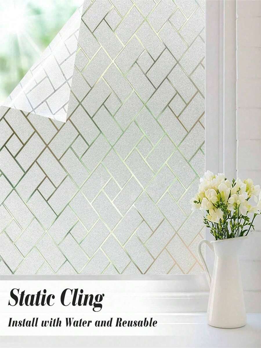 1 Roll Glass Window Privacy Film, Frosted Glass Window Film, 3D Window ...