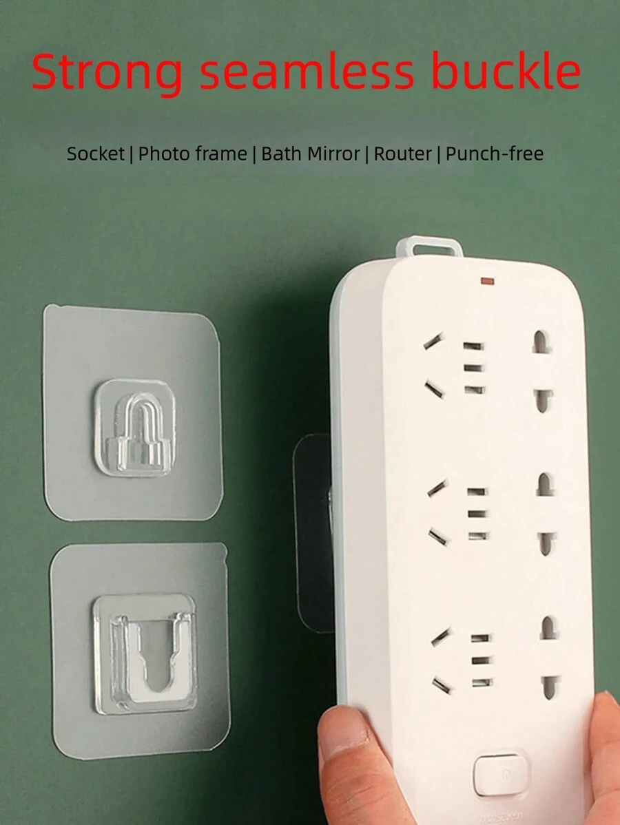 10 Pairs Multi-Functional Adhesive Hooks For Wall-Mounted Router Shelf ...