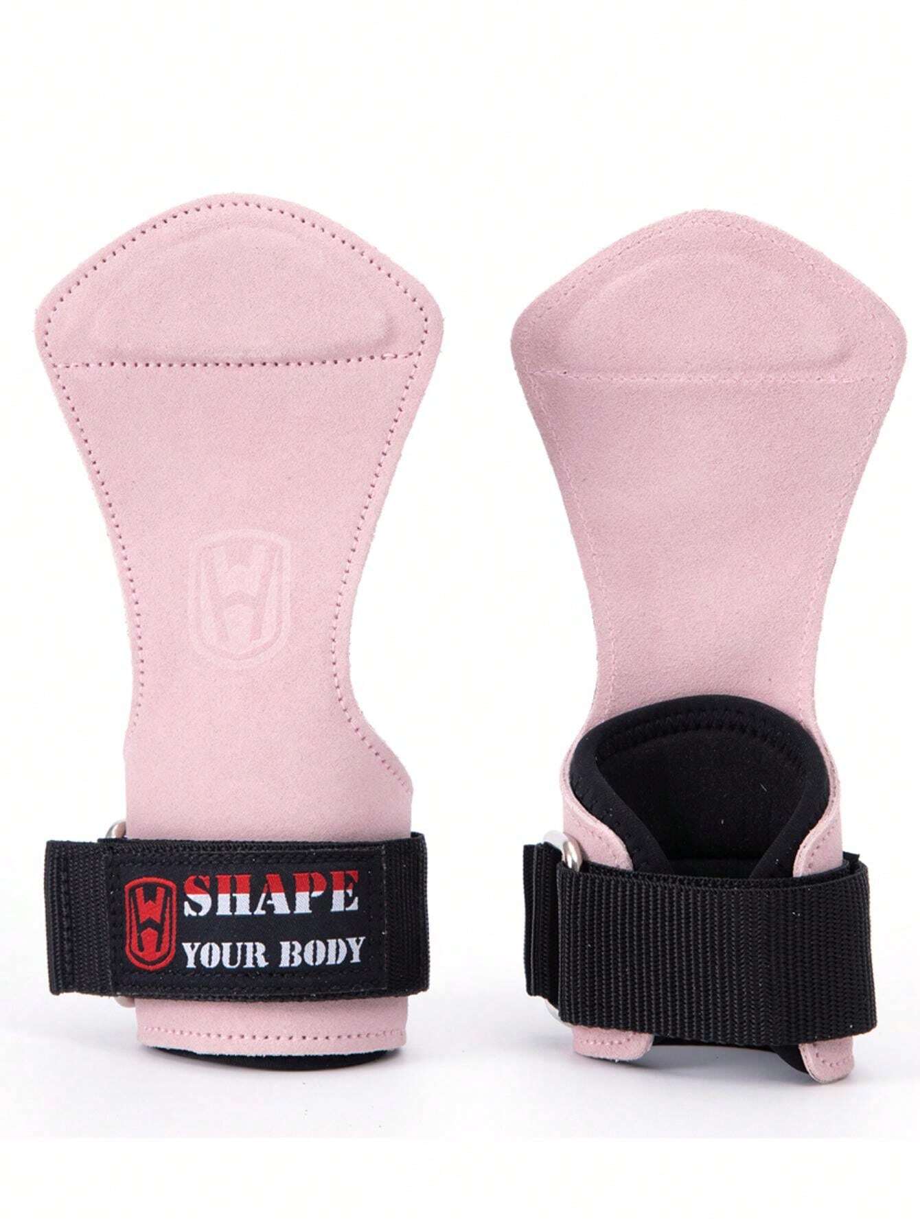 Leather Palm Protection Wrist Wraps Grip Strength Training Gloves For ...