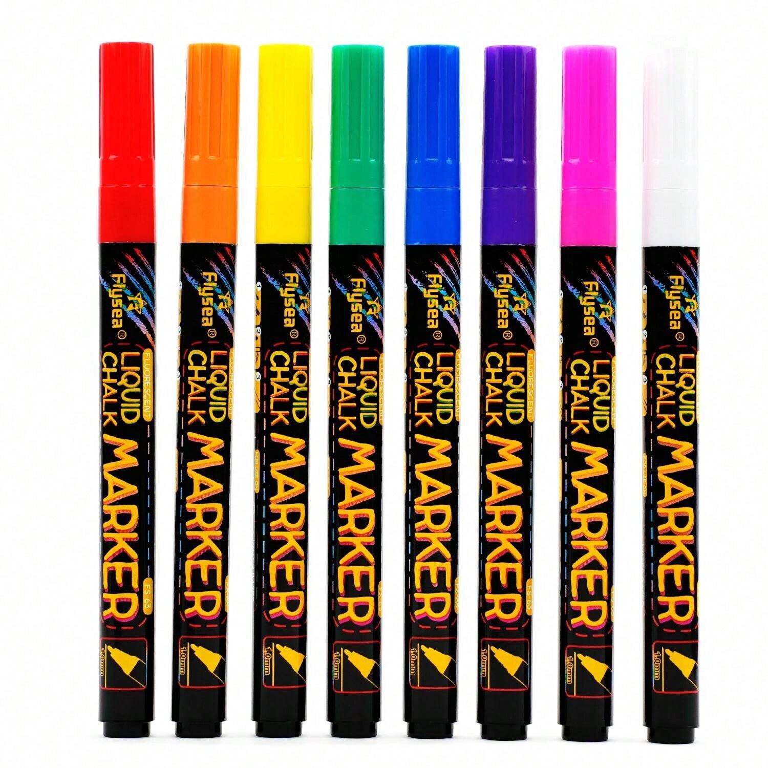 Liquid Chalk Erasable LED Highlighter Fluorescent Marker Suit For ...