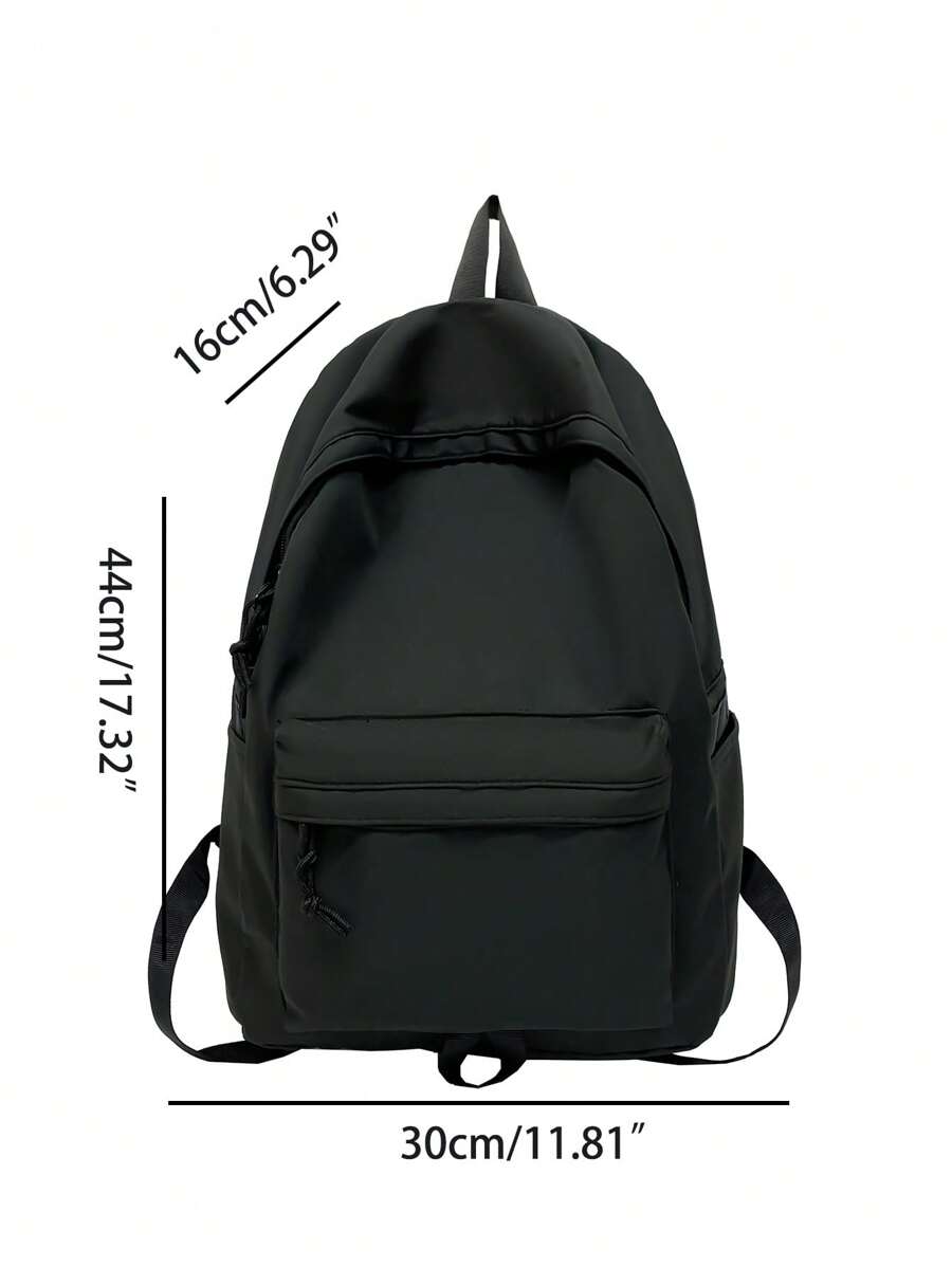 New 2024 Simple Style School Backpack For Girls, Large Capacity Solid ...