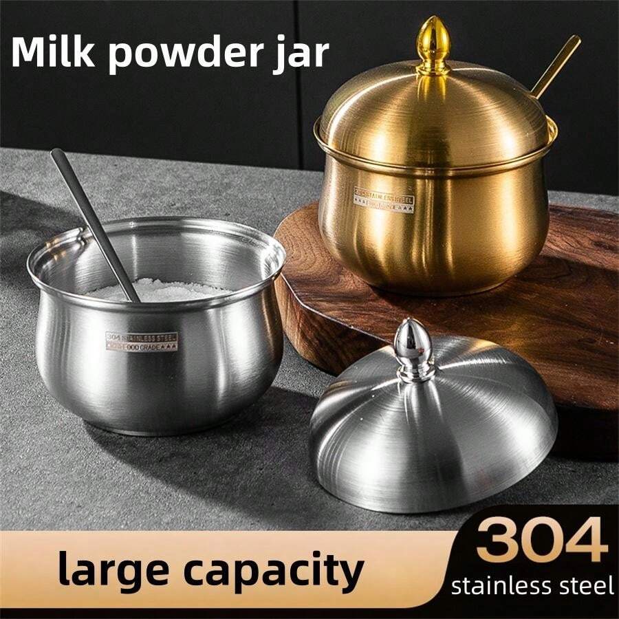 1pcs304 Stainless Steel 800ML Large Capacity Seasoning Tank, Sugar Tank ...