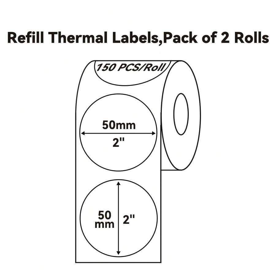 NiiMbot NIIMBOT 2 Rolls Labels For B1/B21/B3S Label Printer, Thermal ...