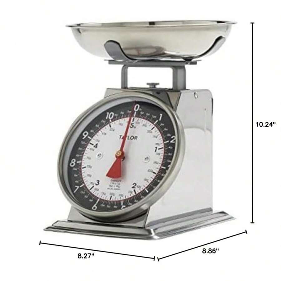 Mechanical Kitchen Weighing Food Scale Weighs Up To 11lbs, Measures In ...