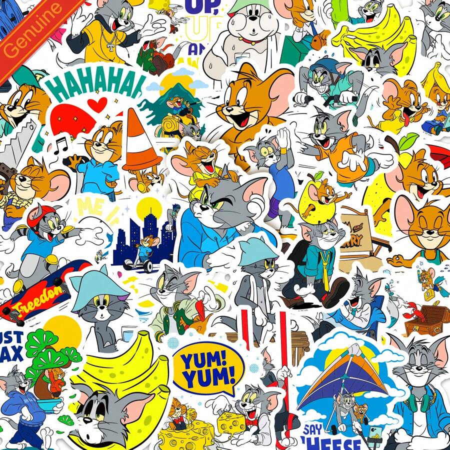 40PCS Warner Bros. Officially Licensed Cartoon Anime Stickers, Cute Cat ...