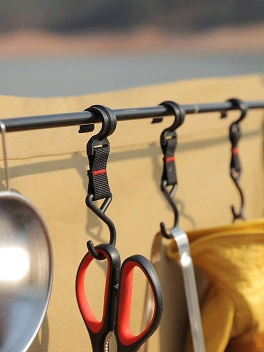 3pcs Outdoor Camping Triangle Storage Rack Hooks With Plastic Steel ...