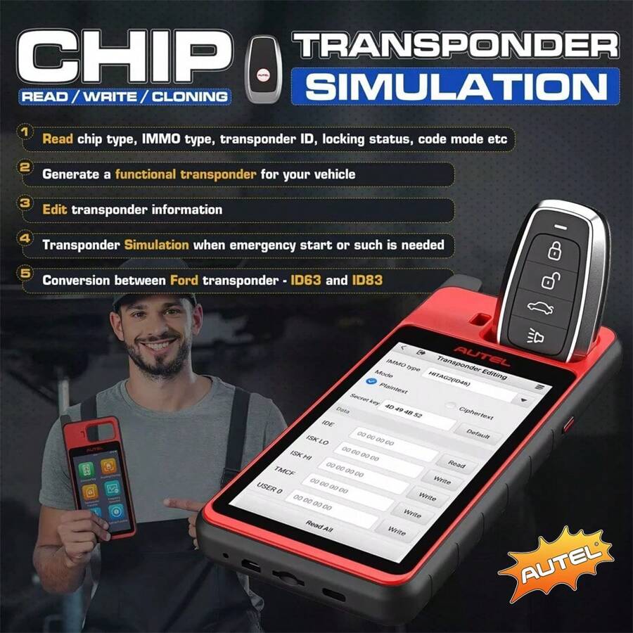 Autel MaxiIM KM100X Key Fob Programming Tool, As KM100 KM100E 2024 ...