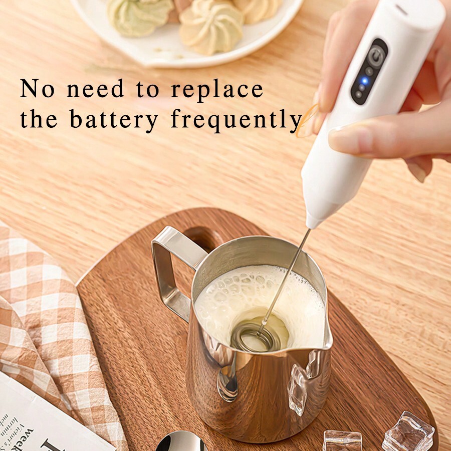 Type-C Fast Charging Wireless Battery-Free Electric Egg Beater, Milk ...