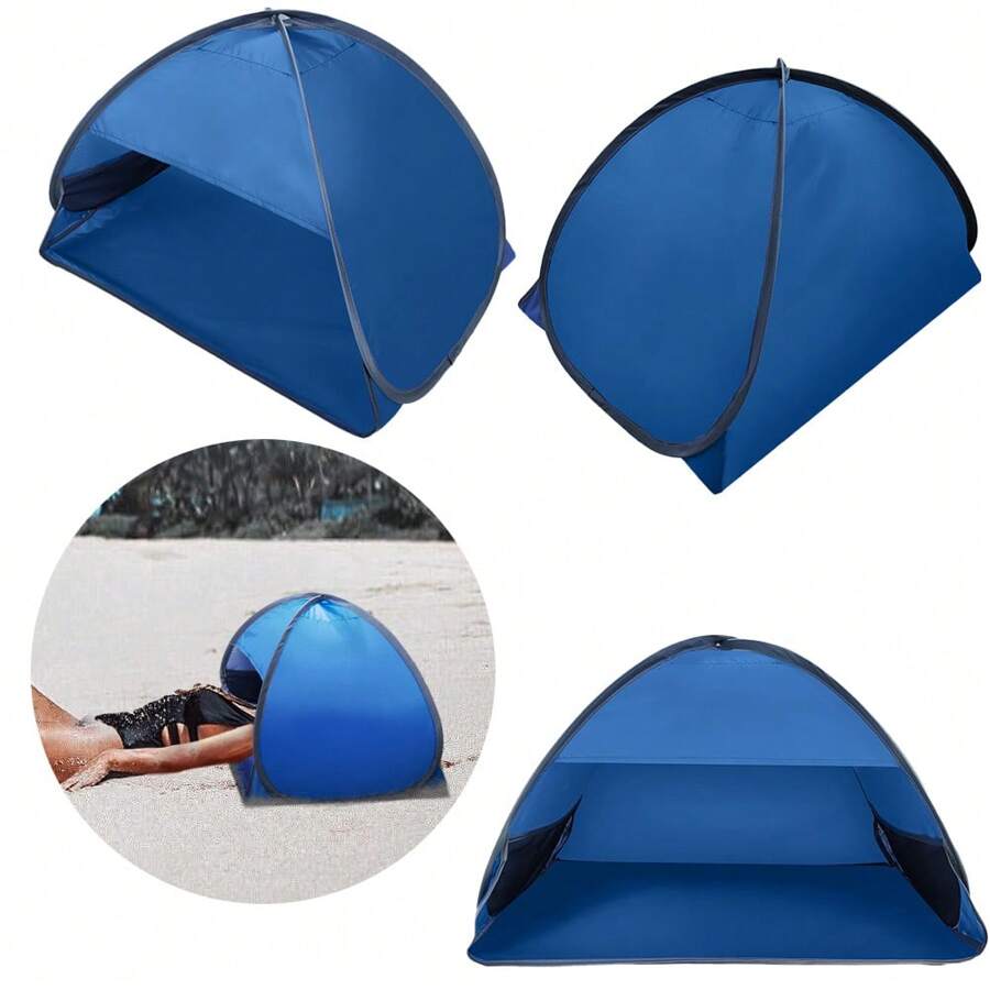 Beach Sun Shelters,Instant Sun Shade Canopy Head PopUp Canopy Automatic ...