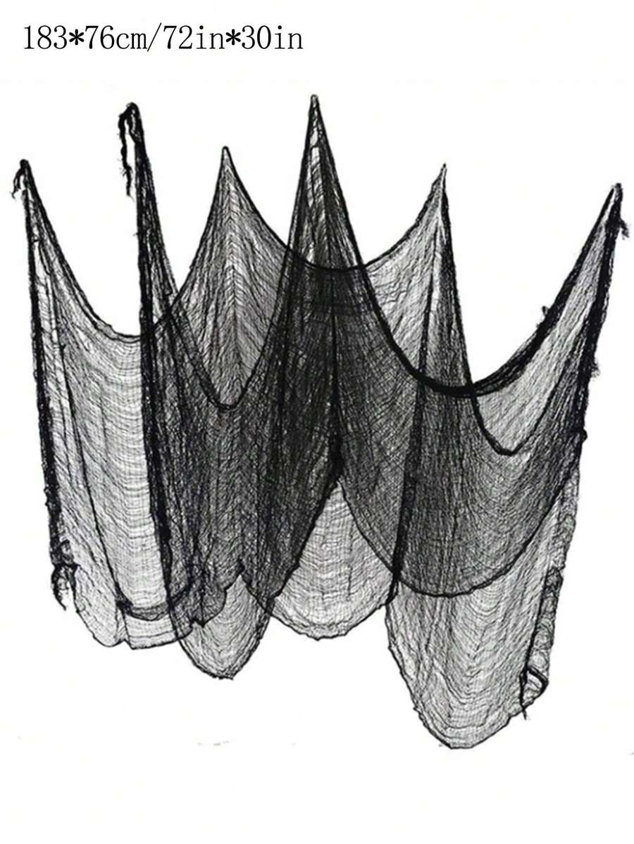 1pc Halloween Black Spider Web, Used As Halloween Party Decoration ...