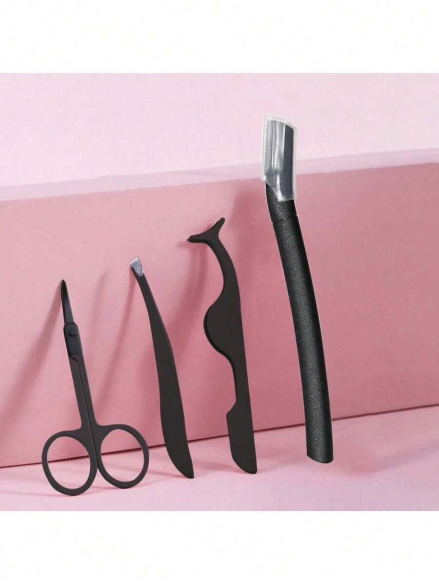 Eyebrow Tools Set - Scissors, Tweezers, Eyebrow Razor And Eyebrow ...