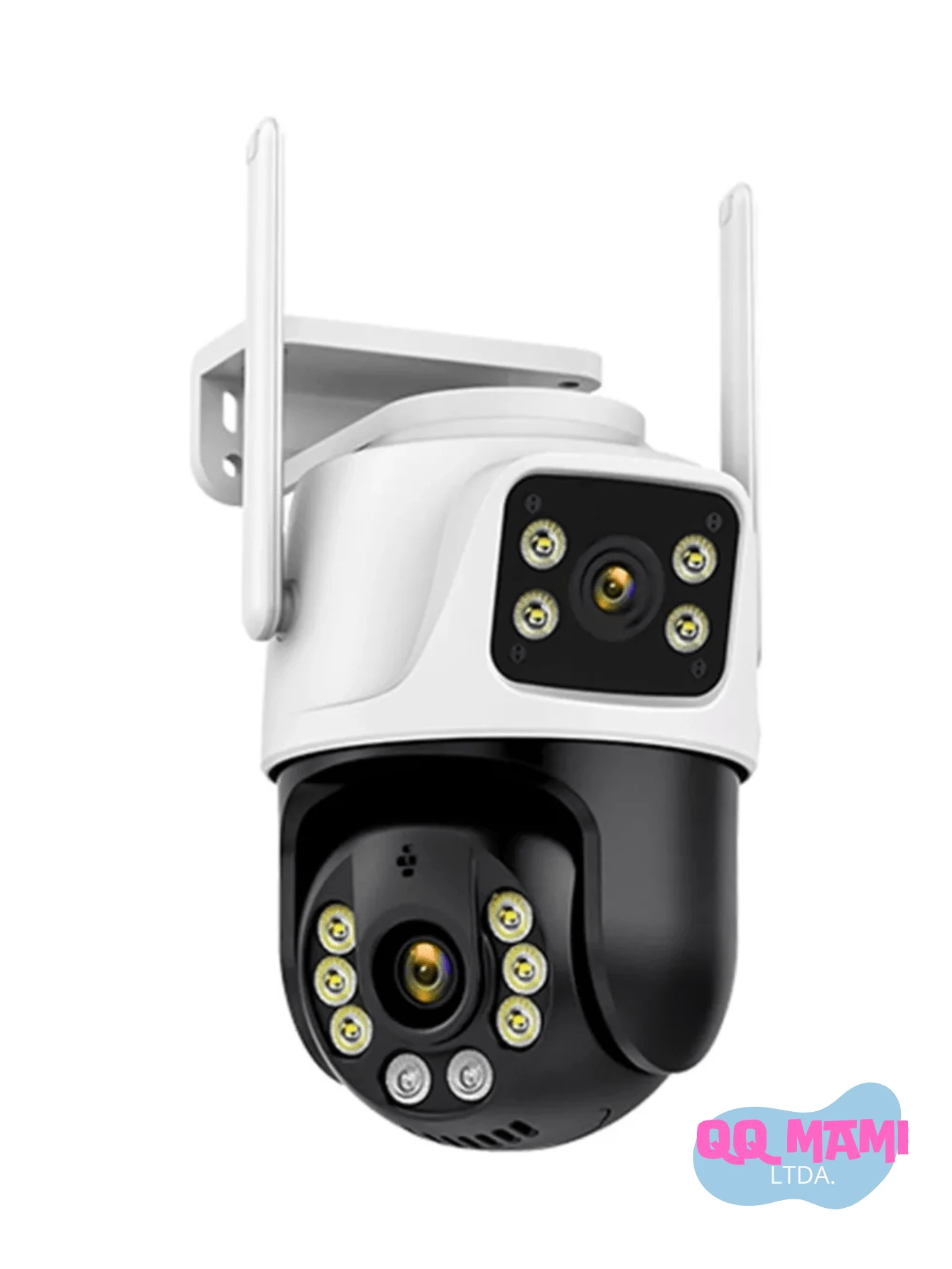 Câmera de segurança externa 4K 360° WiFi, visão dupla - à prova d'água ...