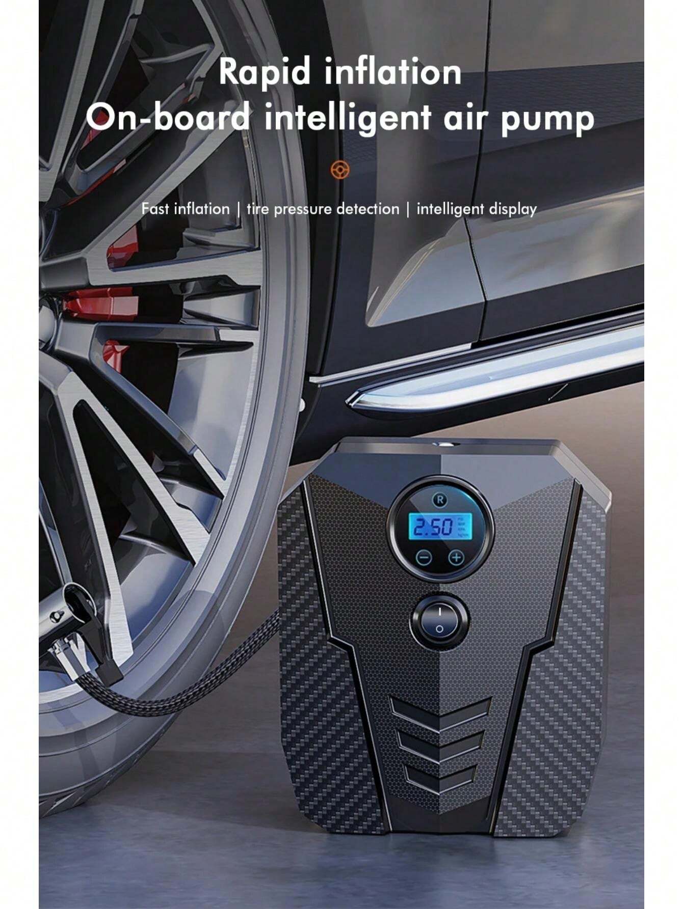 SUITU Car Portable Electric Sedan Air Compressor With Pressure Gauge ...