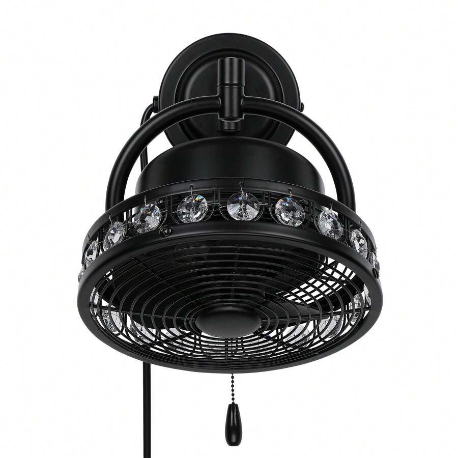 Wall Mount Fans 10 Inch Wall Fans Oscillating With Folding Arm Pull In ...