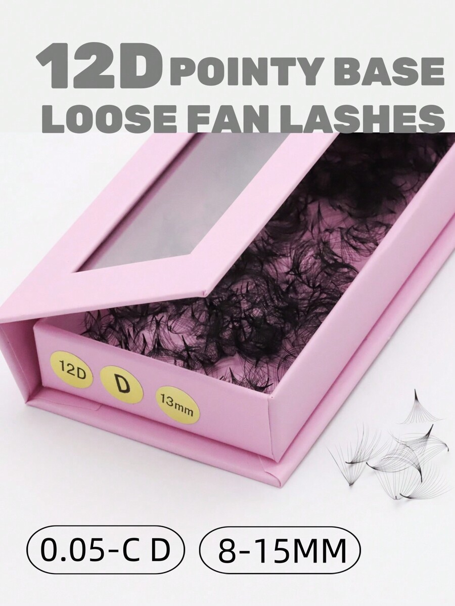 GM Beauty Lashes 0.05mm Thickness 12D Premade Volume Fan Lashes C D ...