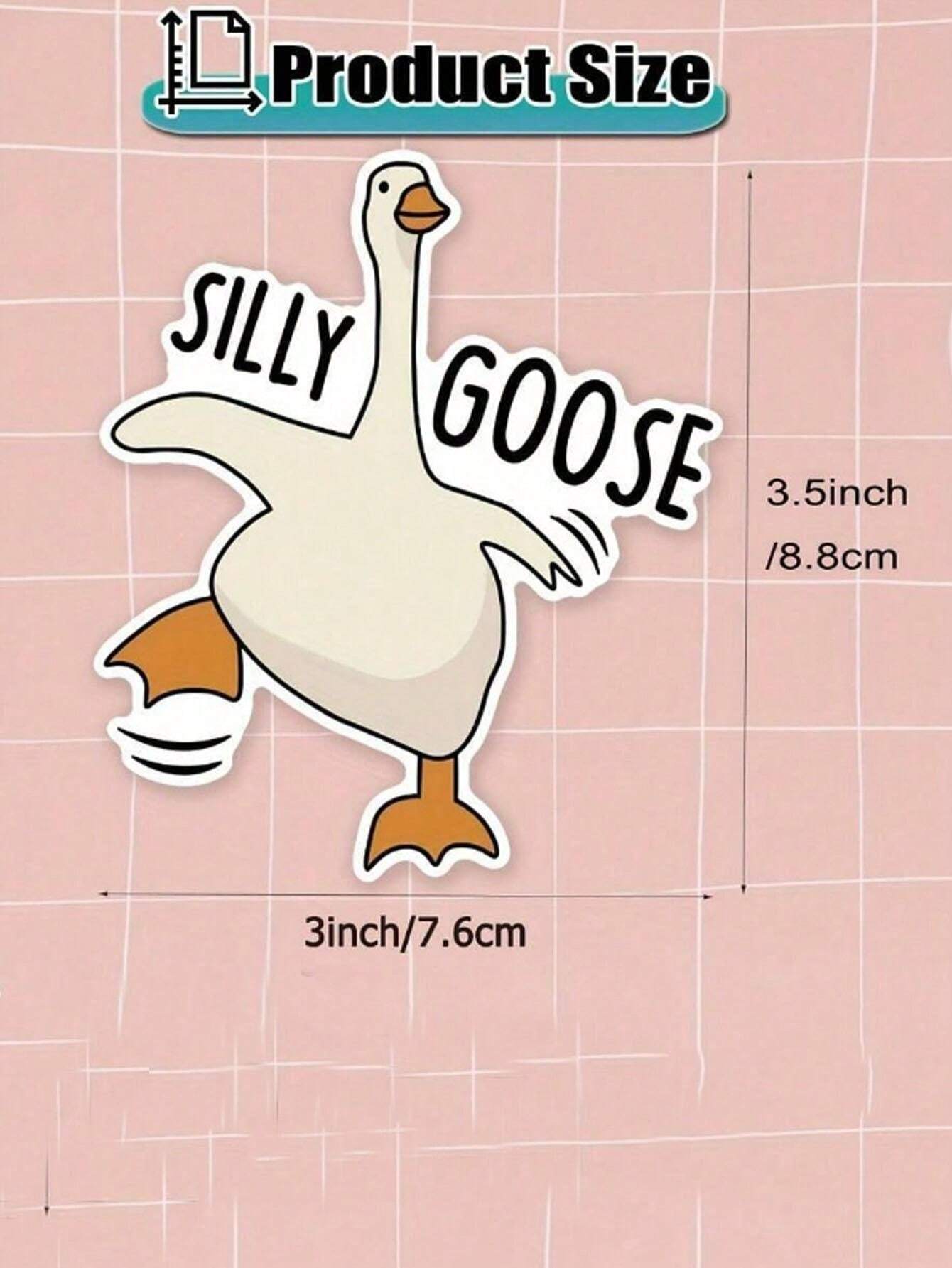 10 ชิ้น 3 นิ้ว Silly Goose สติกเกอร์, สติกเกอร์ Meme ตลก, สติกเกอร์ห่าน ...