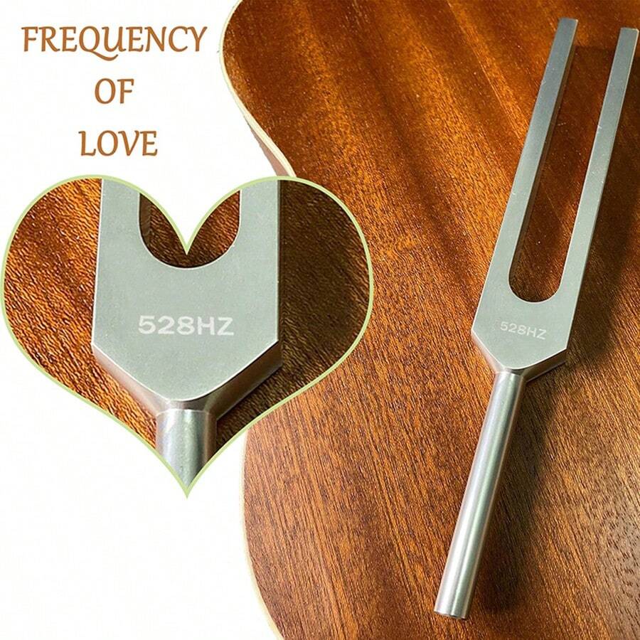 1set Golden Color 528 Hz Chakra Tuning Fork Healing DNA Repair Brain Body Sound Forks Solfeggio ...