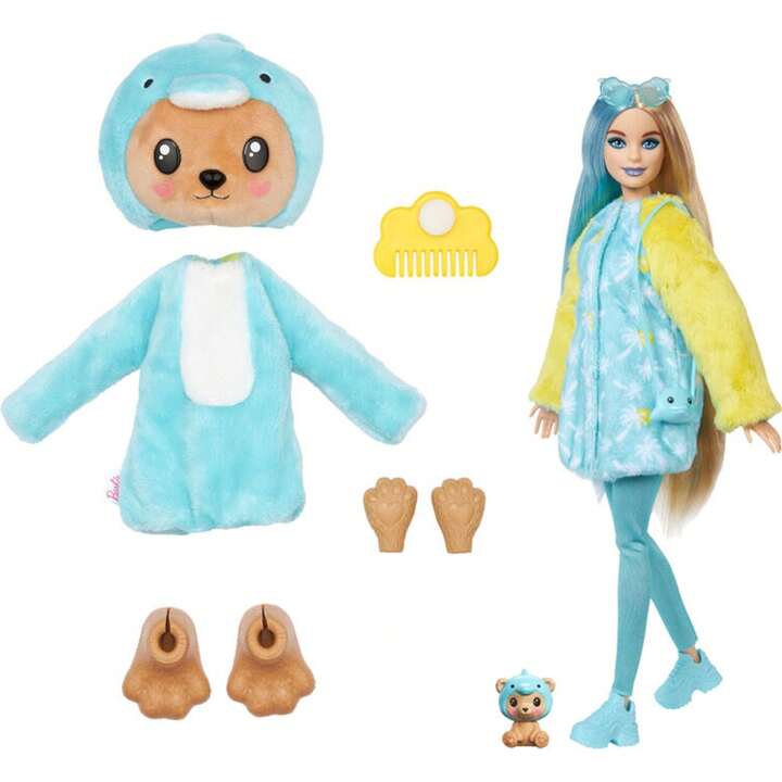 Mattel MUÑECA CHELSEA CUTIE REVEAL SERIE DISFRACES OSITO DELFIN BARBIE ...