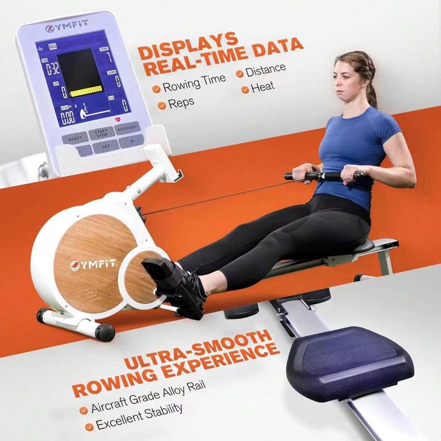 Rowing Machine, Magnetic Rower Machine With 16 Levels Of Resistance ...