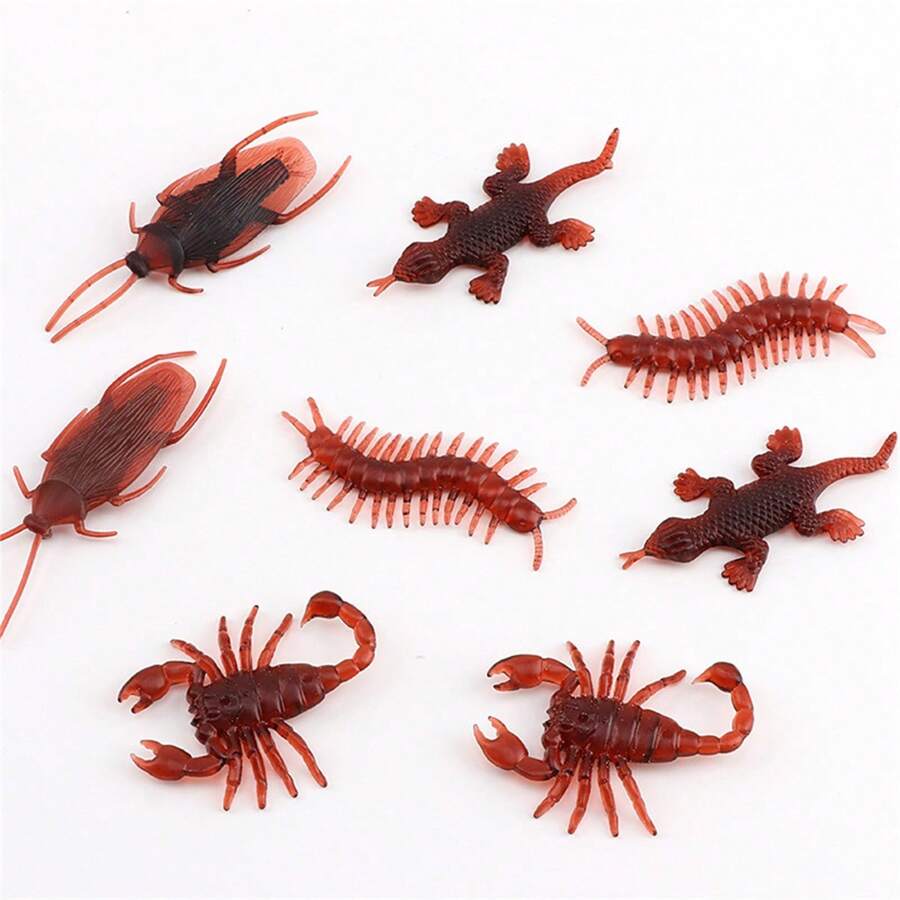 1 Set Of 100pcs Cockroach Prank Scorpion & Tiger Look-Alike Realistic ...