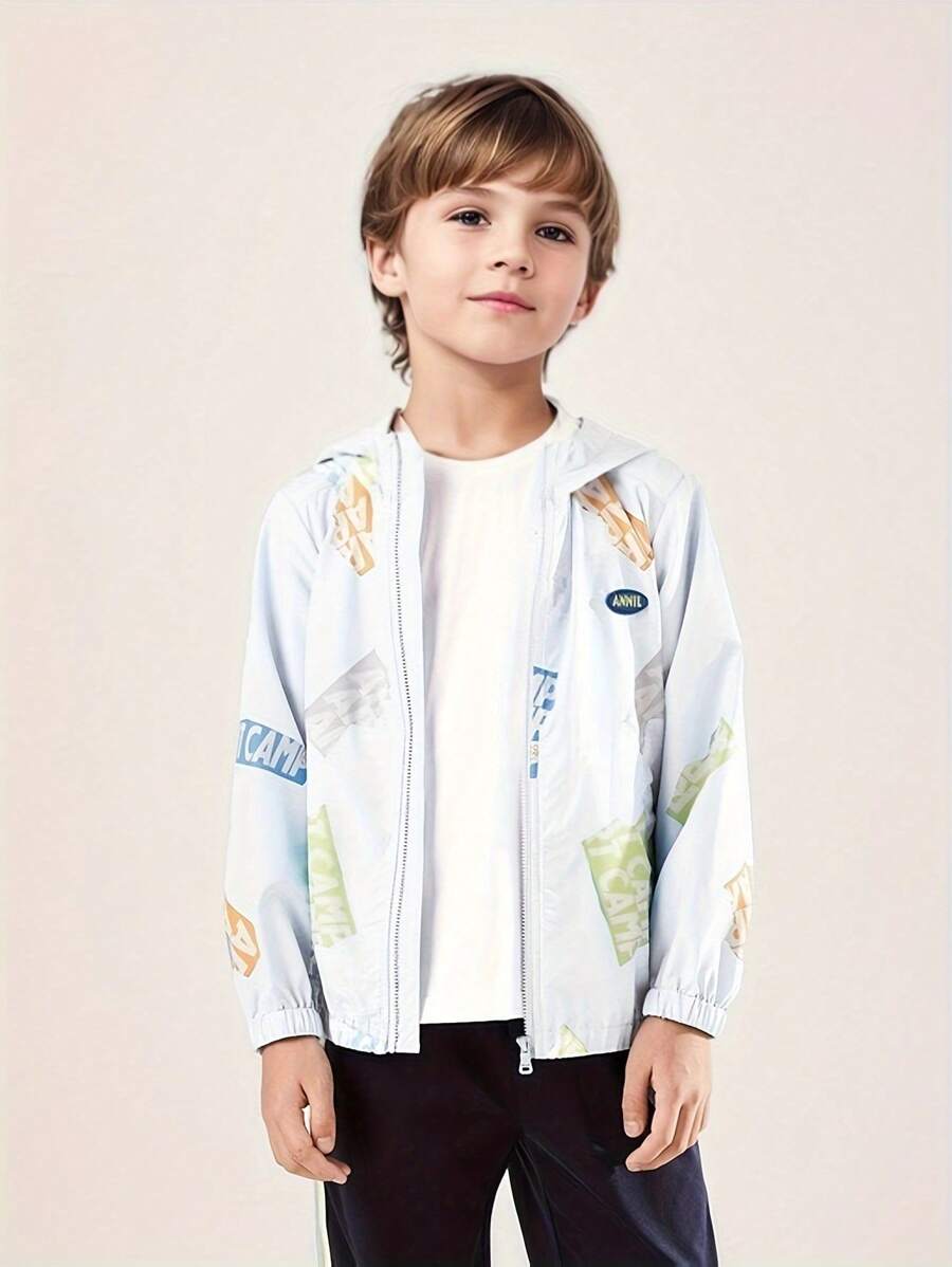 Annil Boys' And Girls' Hooded Woven Jacket Jacket, Spring And Autumn ...