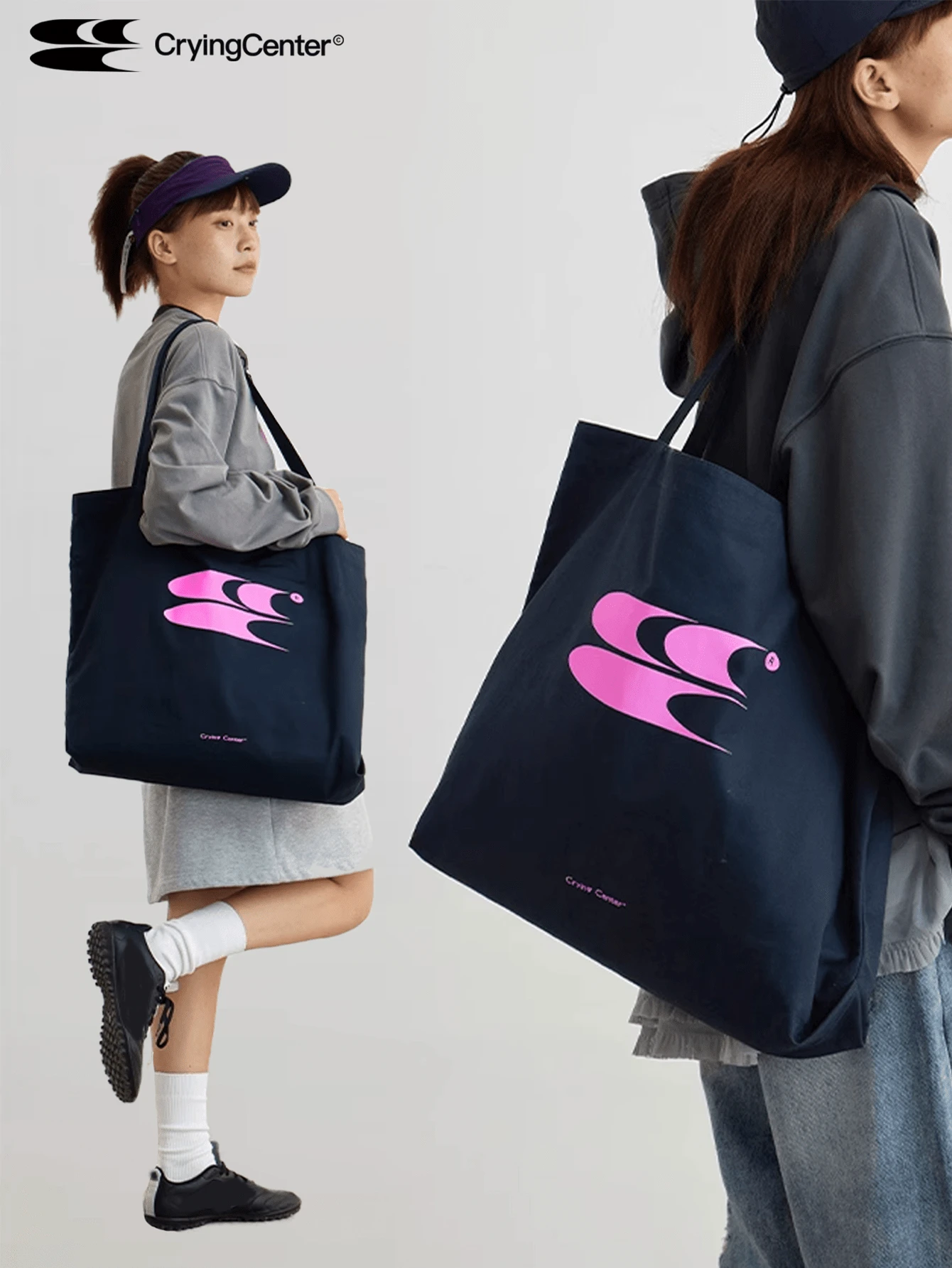 Crying center CryingCenter High-Capacity Commuting 3CLOGO Canvas Tote ...