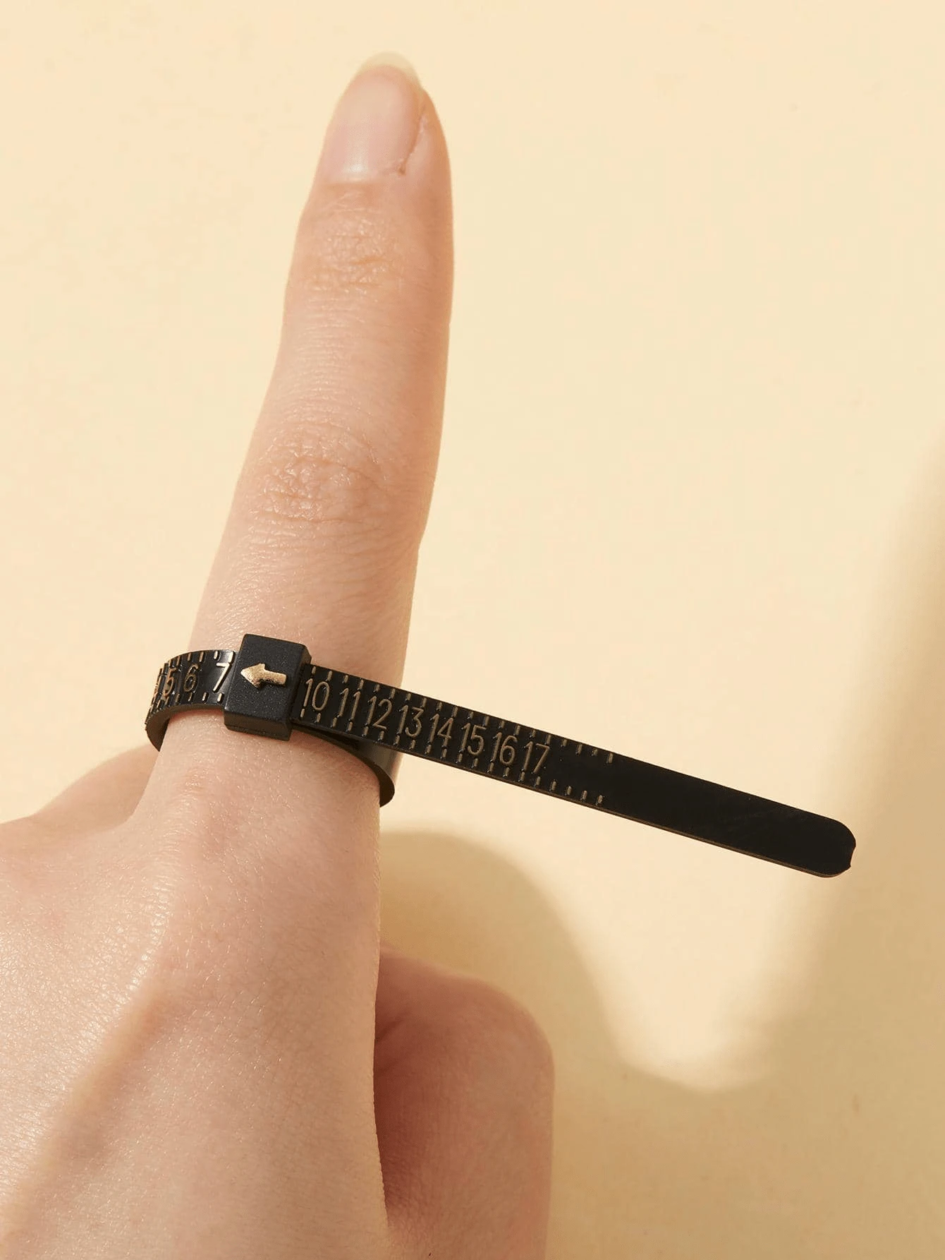 1pc Ring Sizer Measuring Tool With Finger Size Chart | SHEIN USA