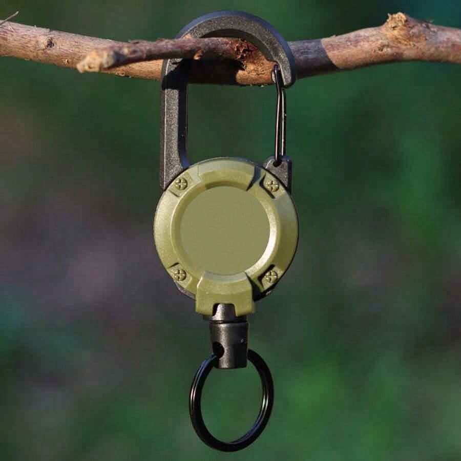 Retractable Keychain With Steel Wire Rope And Elastic Cord, Anti-Loss ...