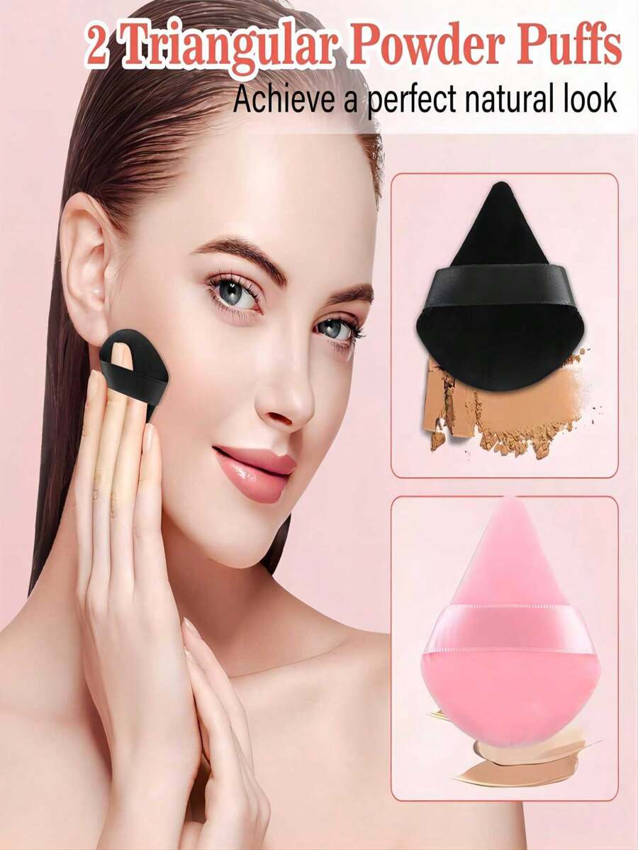 The 14-Piece Makeup Brush Travel Kit Includes A Powder Brush, Blush ...