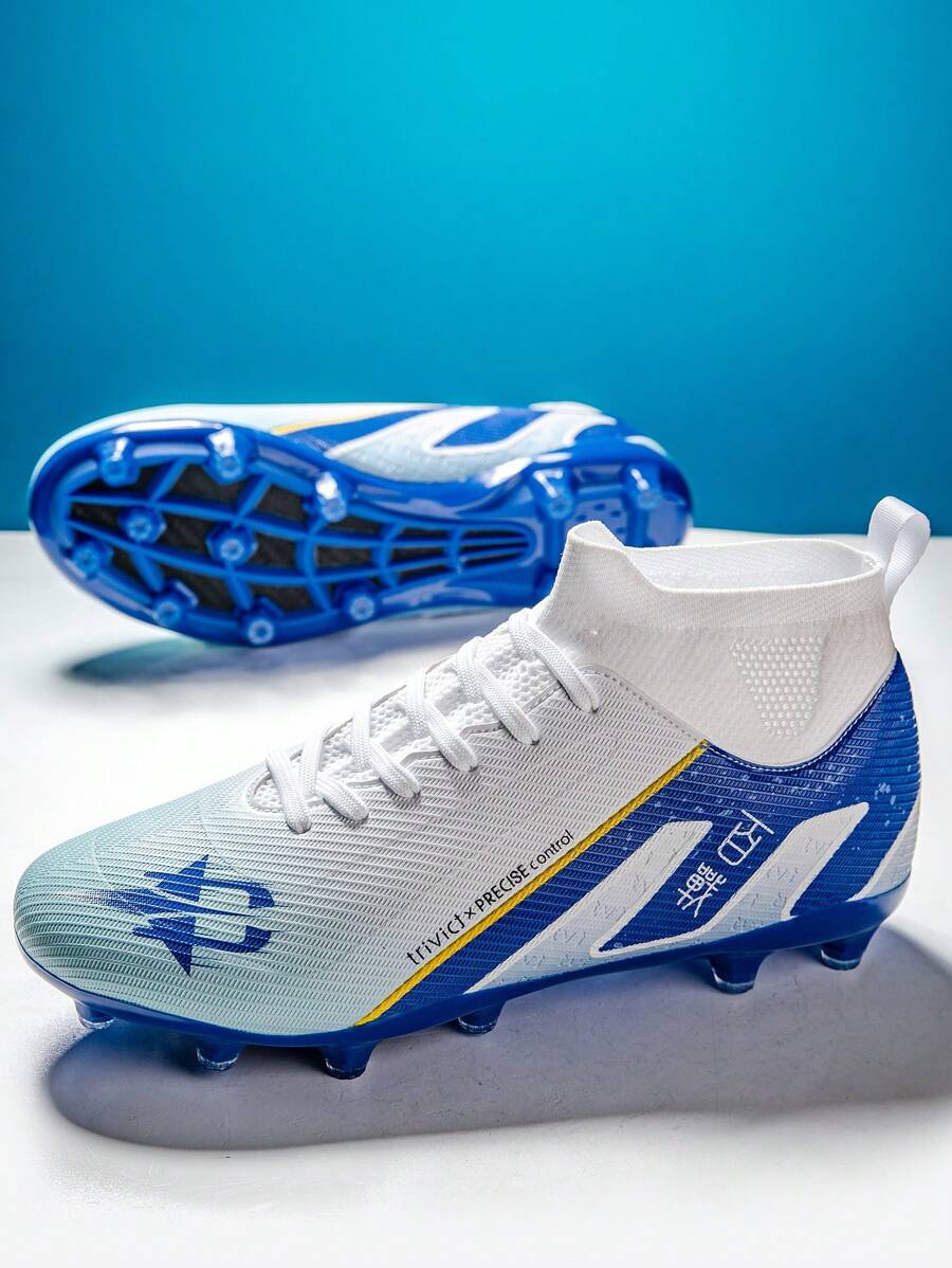 Men's White Cleats High Top Outdoor Professional Training Turf Studs ...