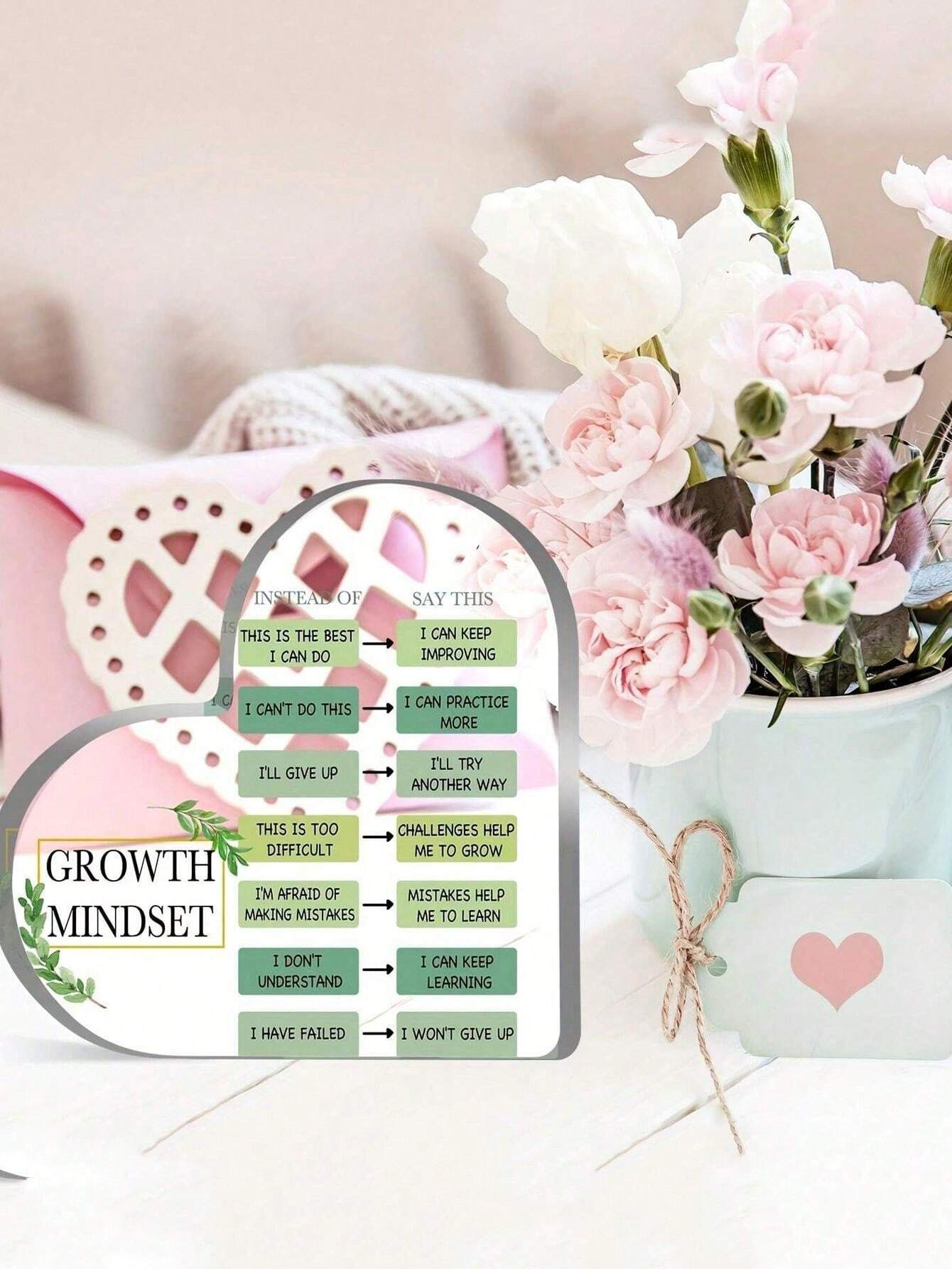 1pc Growth Mindset Decor, Desktop Decor, Change Your Mindset ...