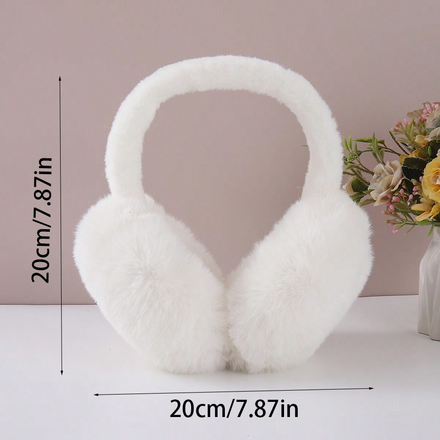 Korean Style Plush Winter Ear Warmer, Solid Color Ear Muffs That Can Be ...