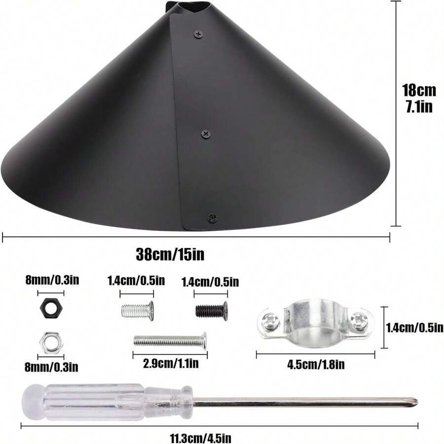 Wrap Around Squirrel Baffle,14 Inch Foldable Squirrel Guard Baffles ...