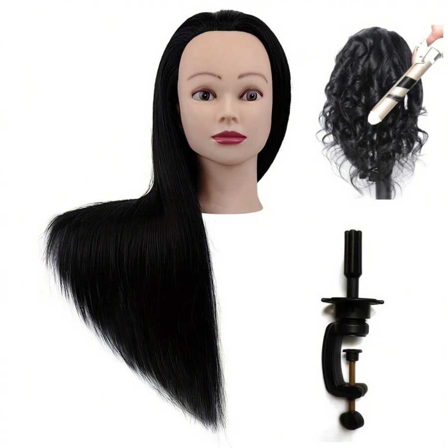 23-Inch 75% Human Hair Professional Mannequin Head, Hairstyling ...