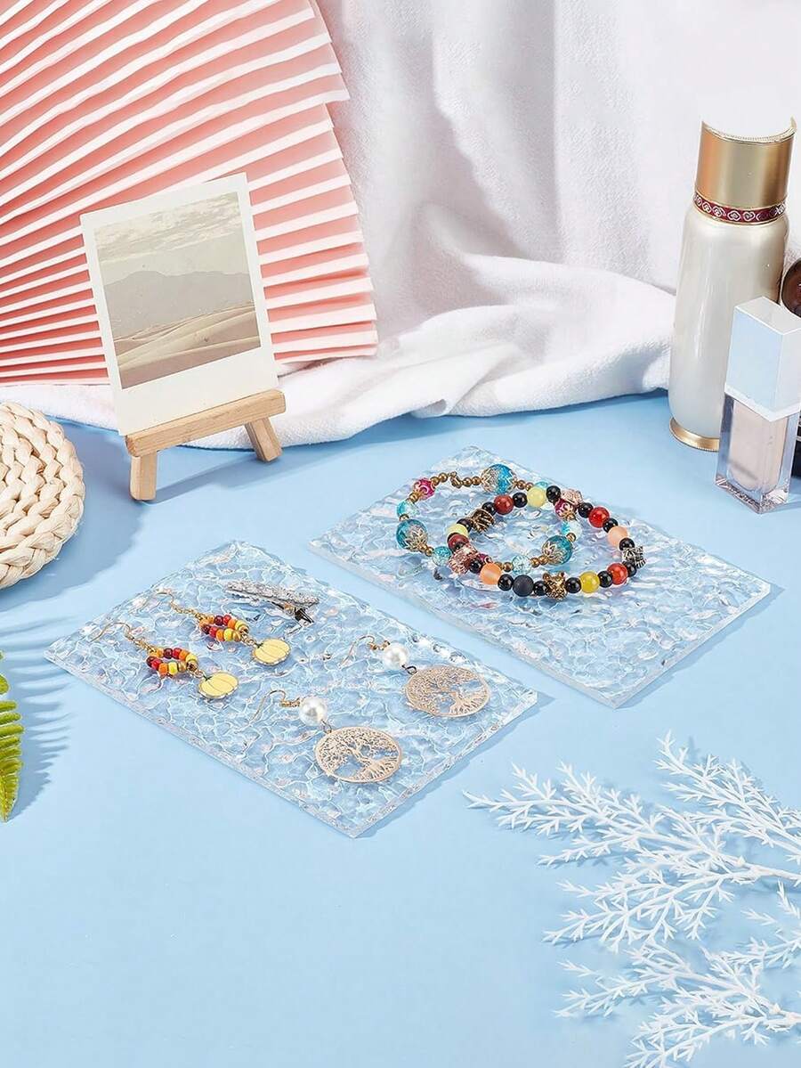 Clear Acrylic Ripple Display Board For Jewelry Photography & Showcase ...