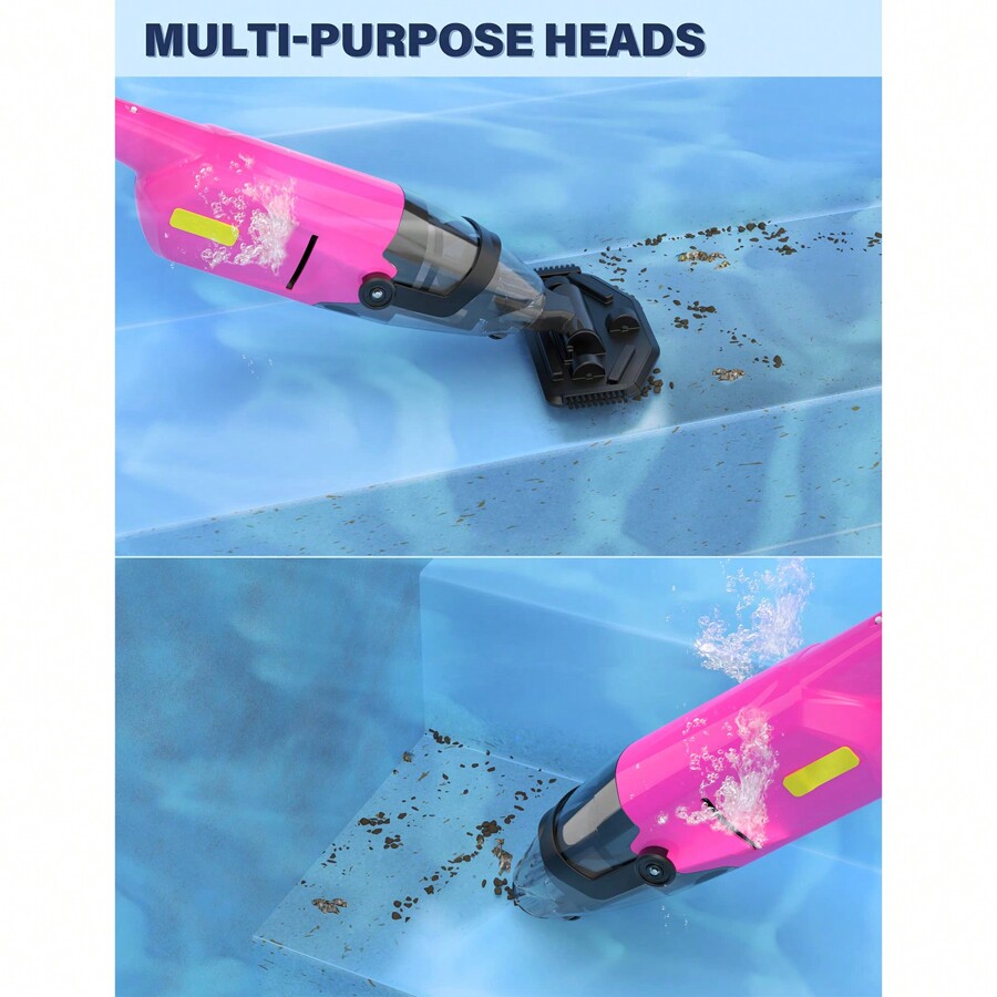 Cordless Pool Vacuum,Handheld Rechargeable Pool Cleaner With Running ...