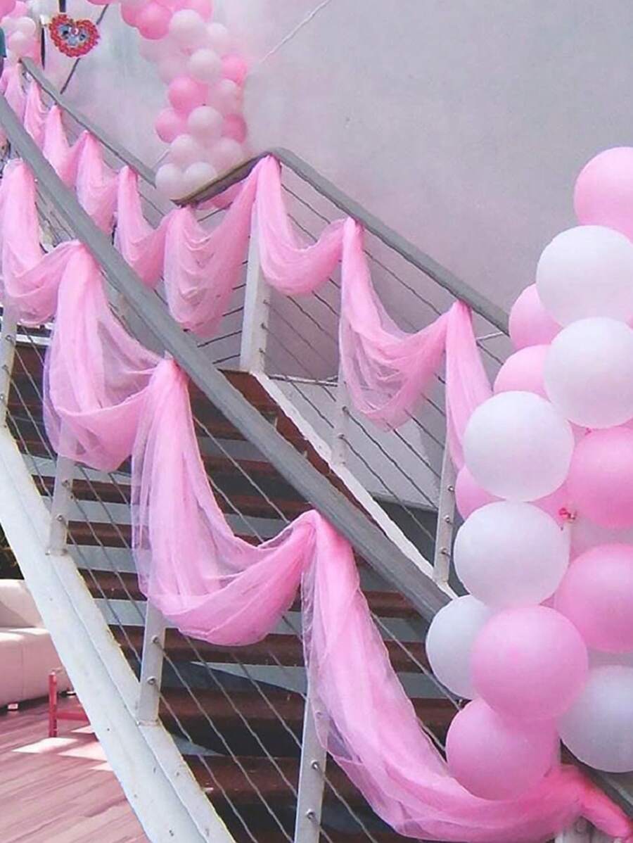 1pc 10M Organza Tulle Sheer Fabric Backdrop Curtain, Modern Organza ...