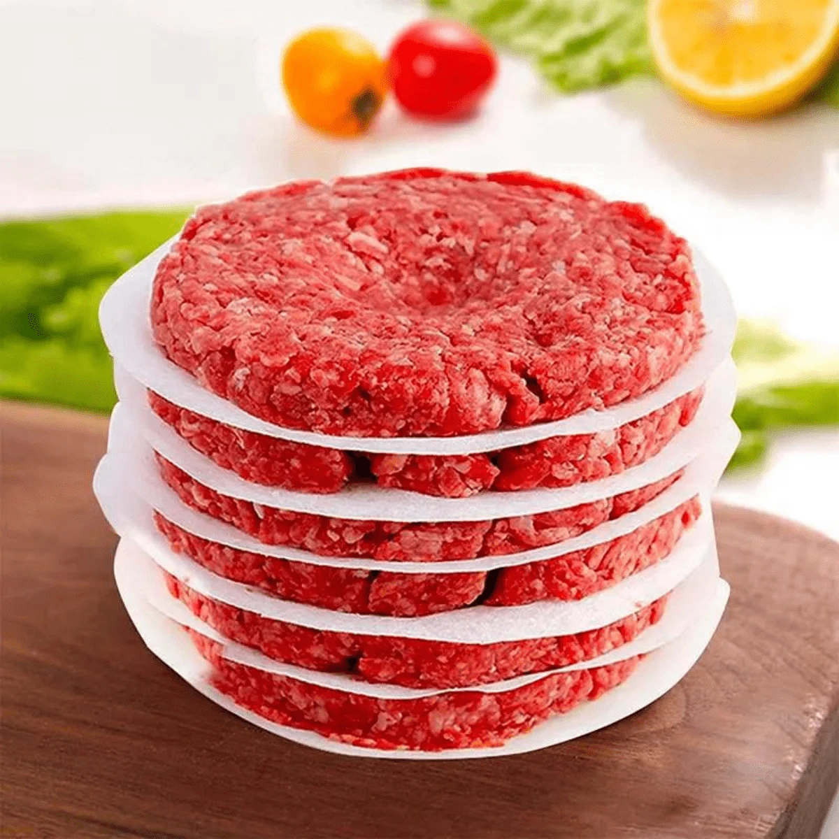 100/500 Pcs, Non-Stick Patty Paper Sheets For Burgers, Cookies, And ...