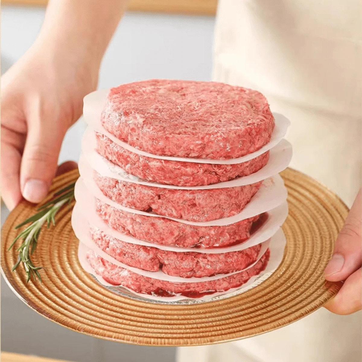 100/500 Pcs, Non-Stick Patty Paper Sheets For Burgers, Cookies, And ...