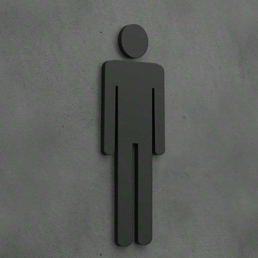 Acrylic Creative Mall, Restaurant, Cafe Public Restroom Door Plate ...