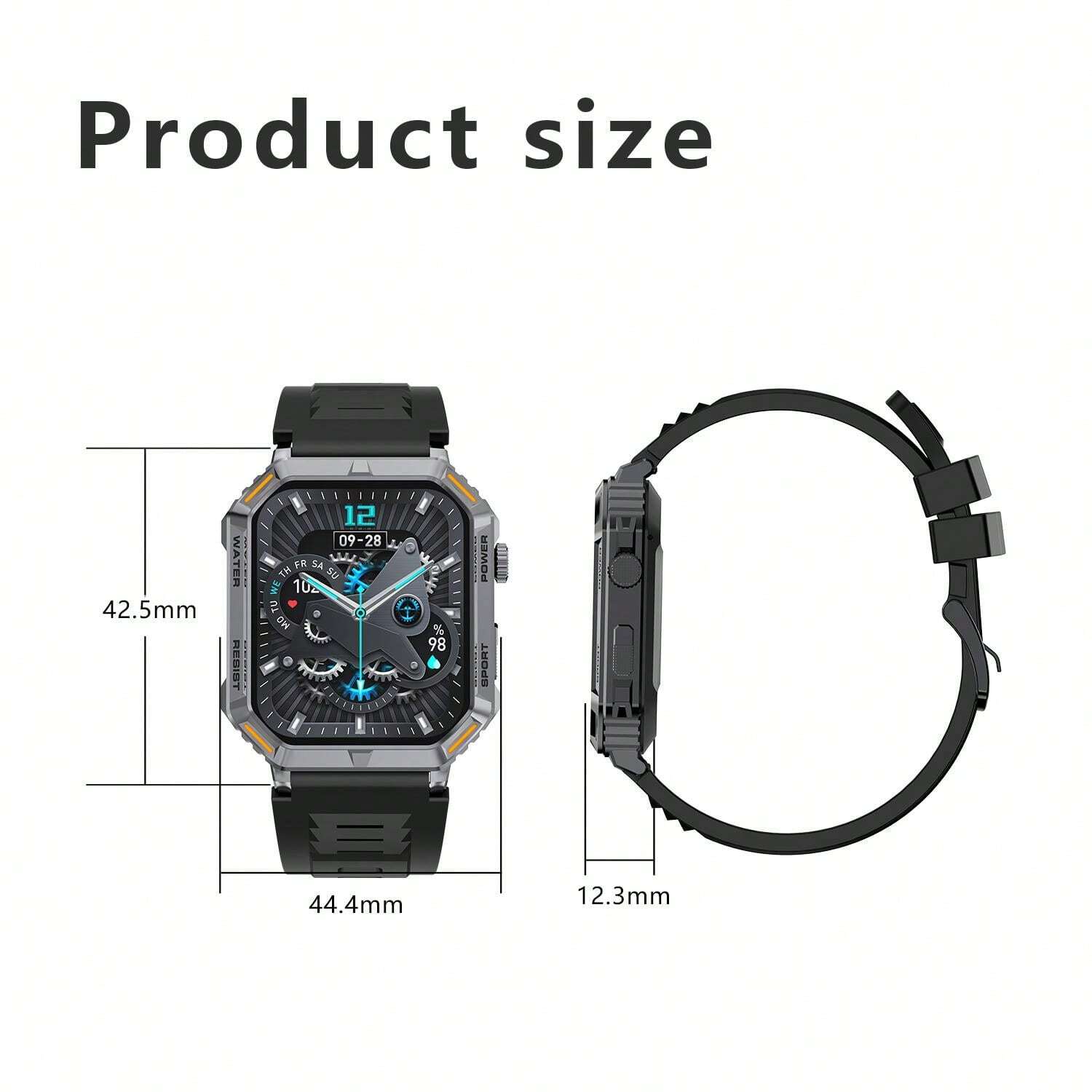 Unisex Smartwatch With Bluetooth Call, Voice Assistant, Multiple Sports ...