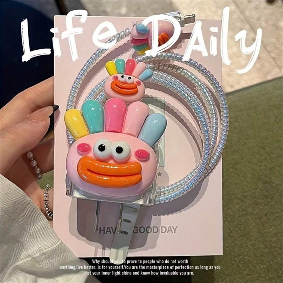 Silicone 3D Cartoon Cable Protector Case, Cute Animal Charger And Data ...