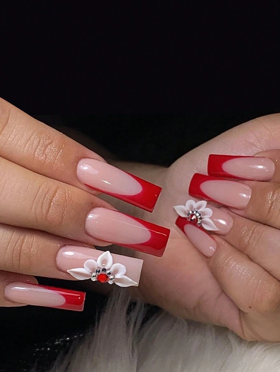 Instantly Elevate Your Style With A Full Set Of 24 Long Coffin-Shaped ...