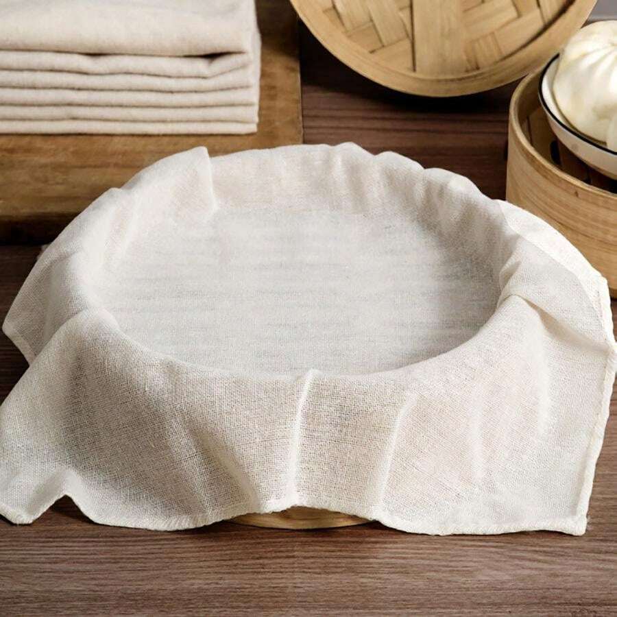 10 Pieces Cotton Steamer Liners Steamer Mesh Non-Stick Cotton Square ...