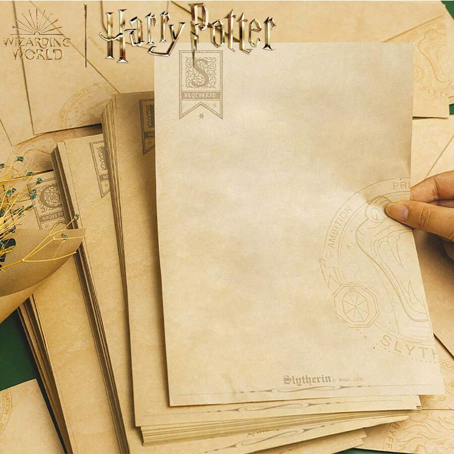 Harry Potter Harry Potter 100Pcs Vintage Letter Paper, Hogwarts Four ...